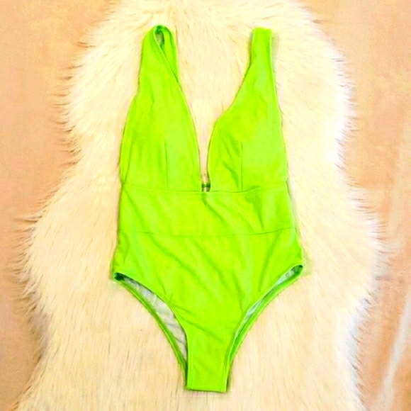 Swim | New Deep V Neck Low Back One Piece Swimsuit | Poshmark